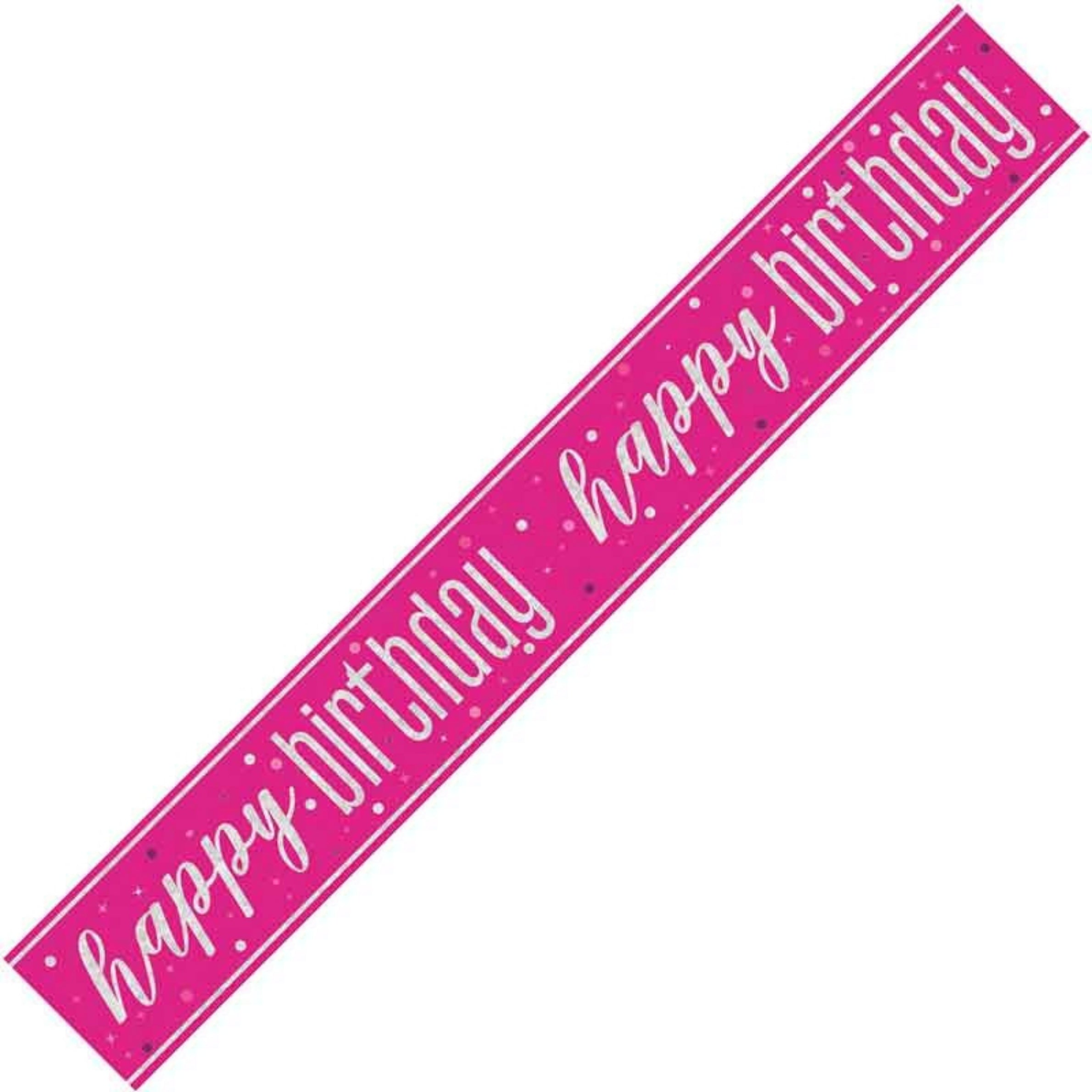 9ft / 2.7m GLITZ PINK HAPPY BIRTHDAY BANNER – Wild Child World